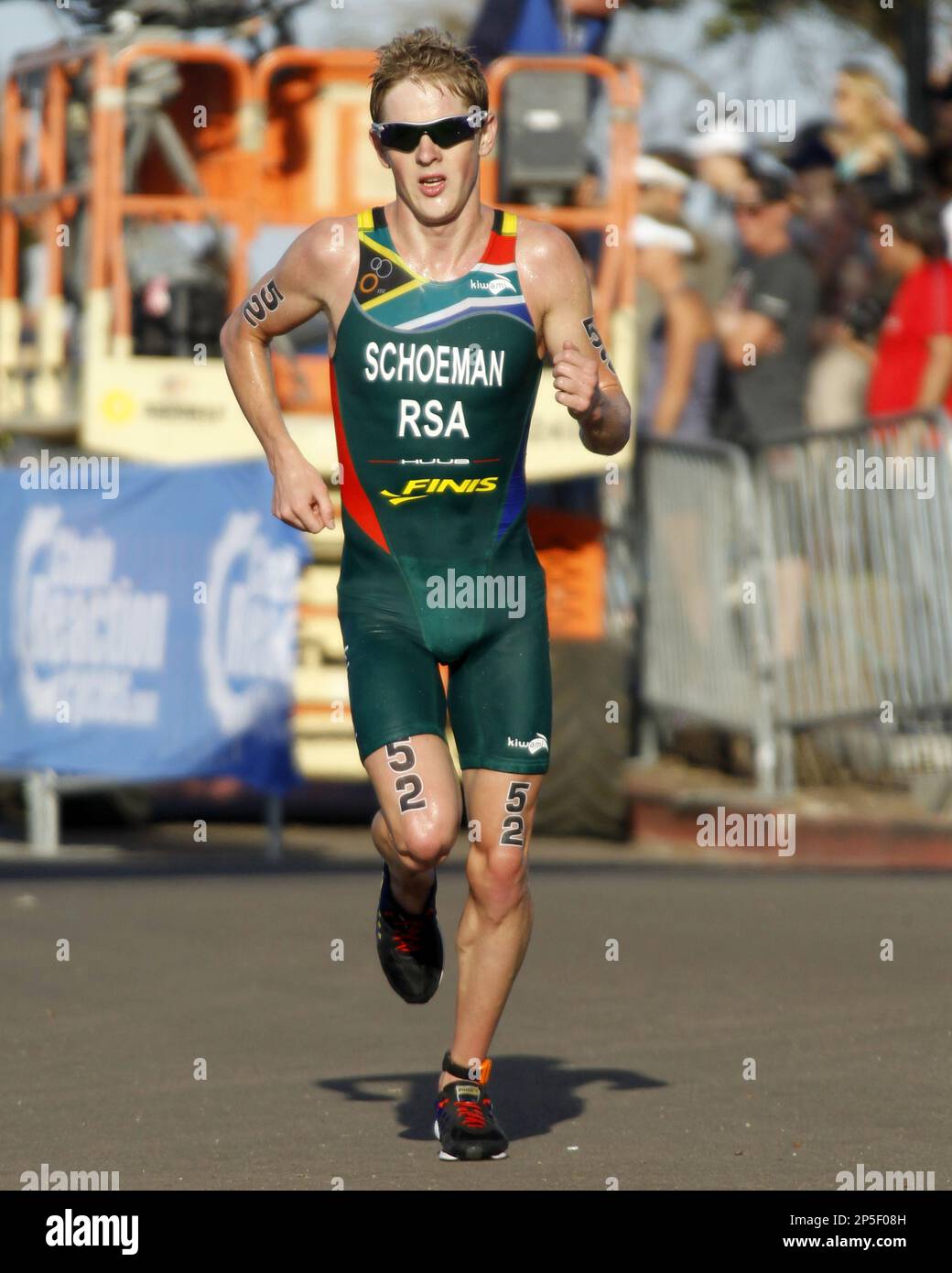 Henri Schoeman, of South Africa, at the ITU Omegawave World Triathlon ...