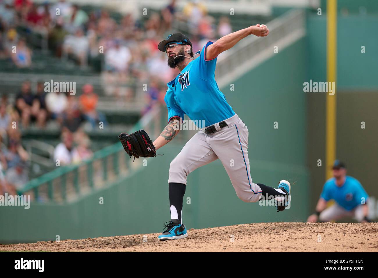 Miami Marlins pitcher Devin Smeltzer (38) during a spring training ...
