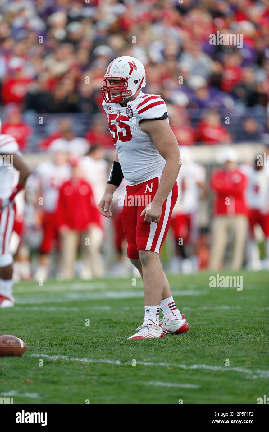 Nebraska defensive tackle Baker Steinkuhler (55) runs during a NCAA ...