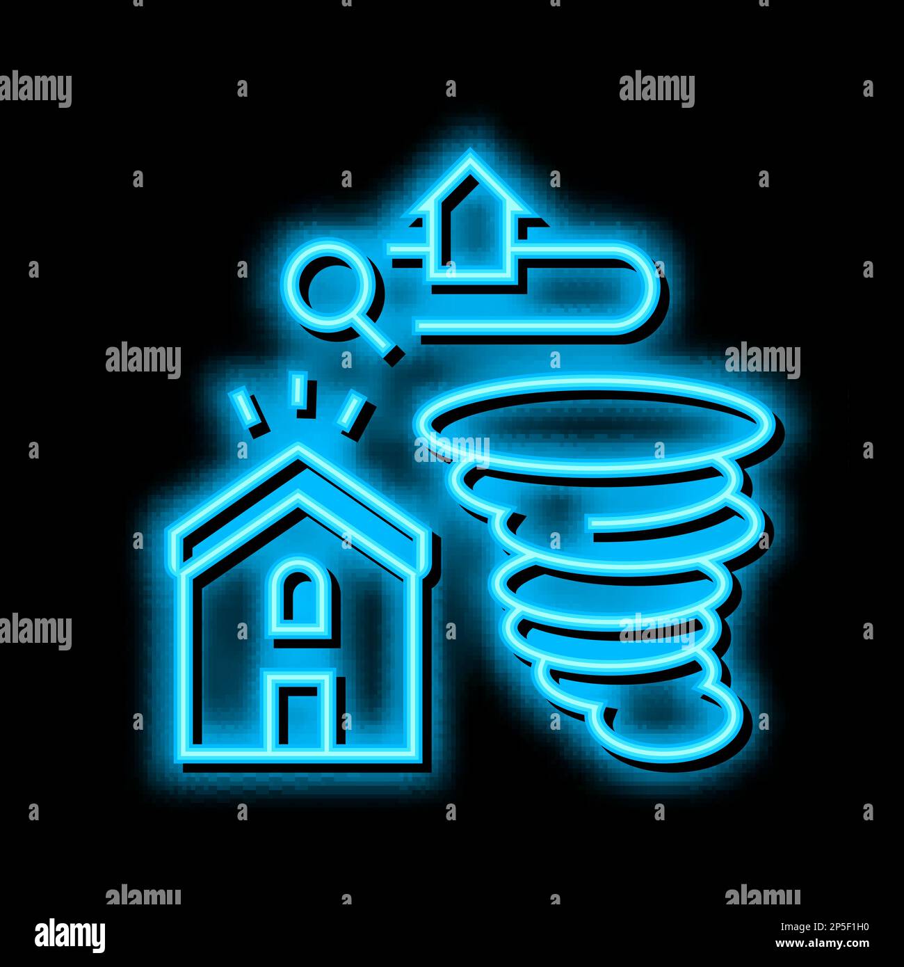 natural disasters neon glow icon illustration Stock Vector Image & Art ...