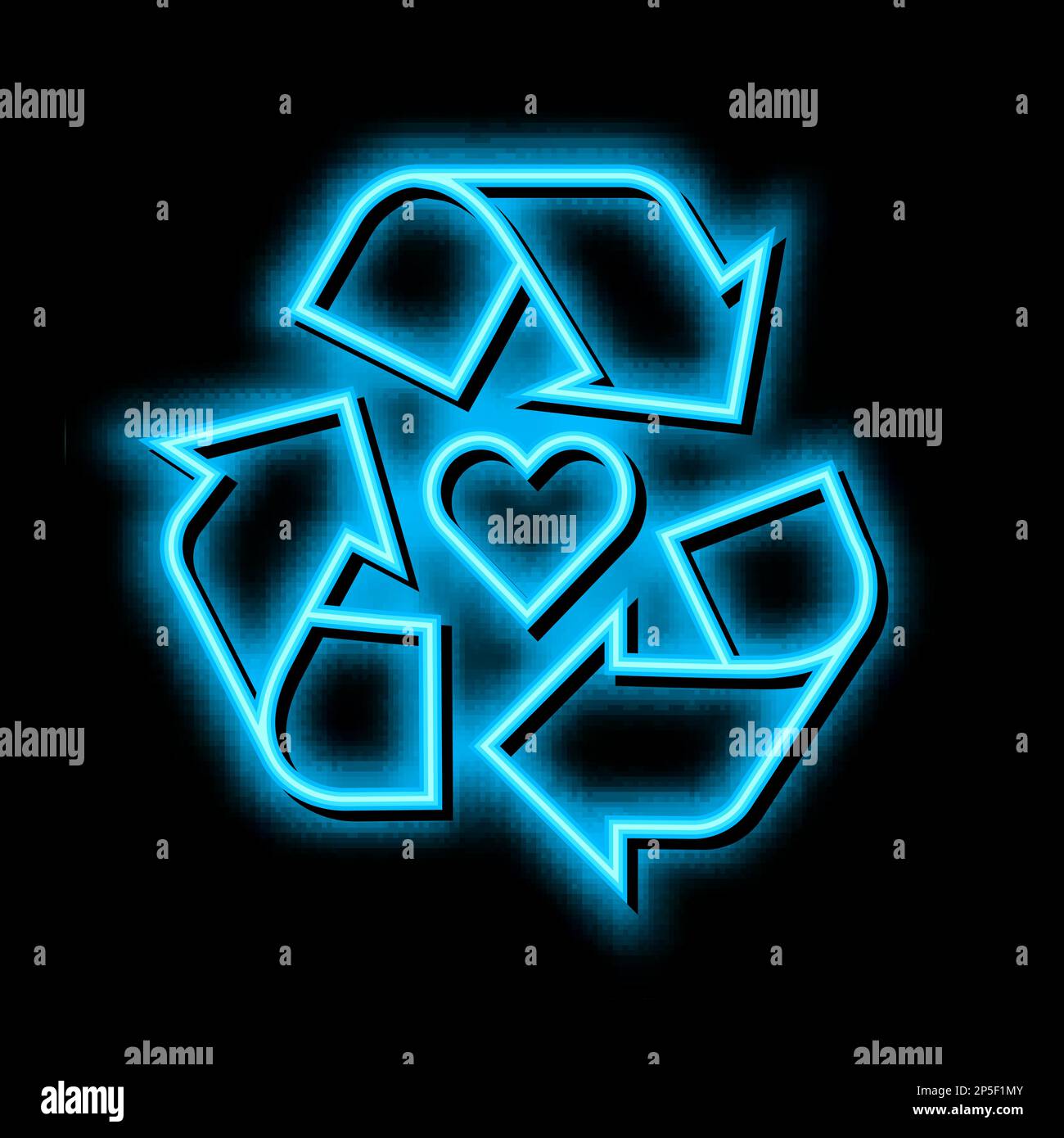 recycle cosmetic neon glow icon illustration Stock Vector Image & Art ...