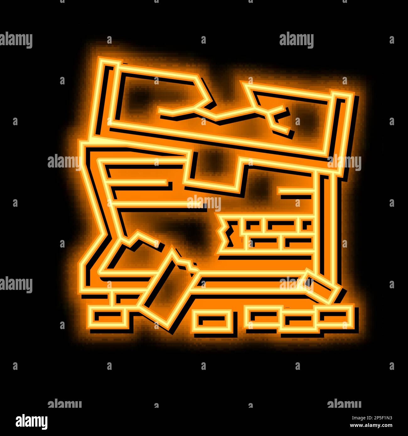 folded chest neon glow icon illustration Stock Vector Image & Art - Alamy