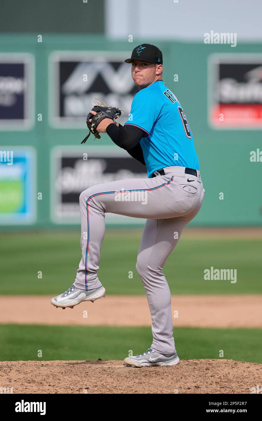 Miami Marlins pitcher Sean Reynolds (60) during a spring training ...