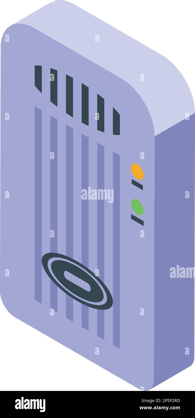 Wall gas detector icon isometric vector. Meter instrument. Monitor ...