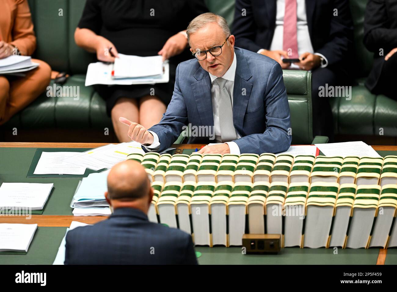 Australian Prime Minister Anthony Albanese reacts during House of ...