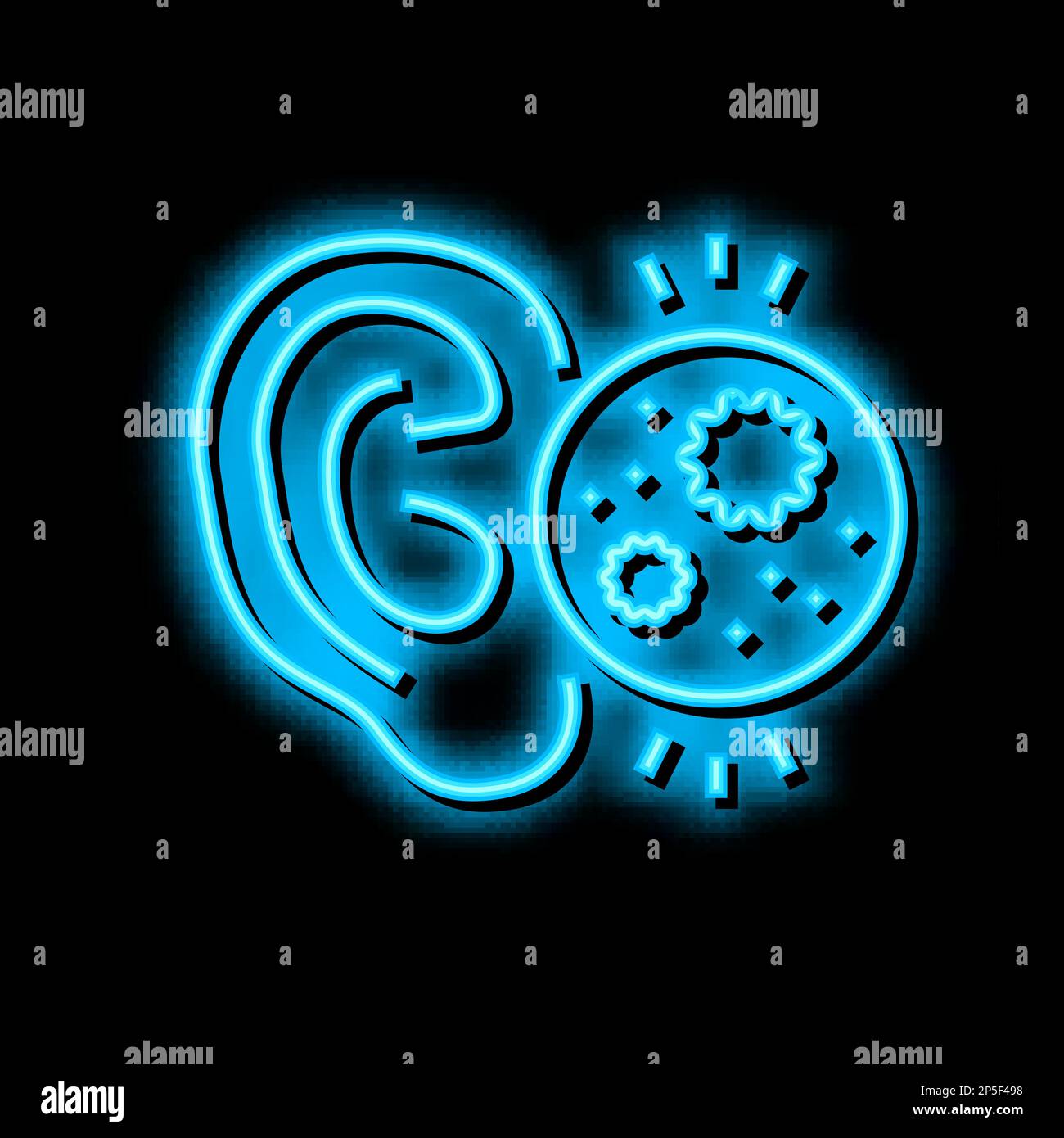 ear infection neon glow icon illustration Stock Vector Image & Art - Alamy