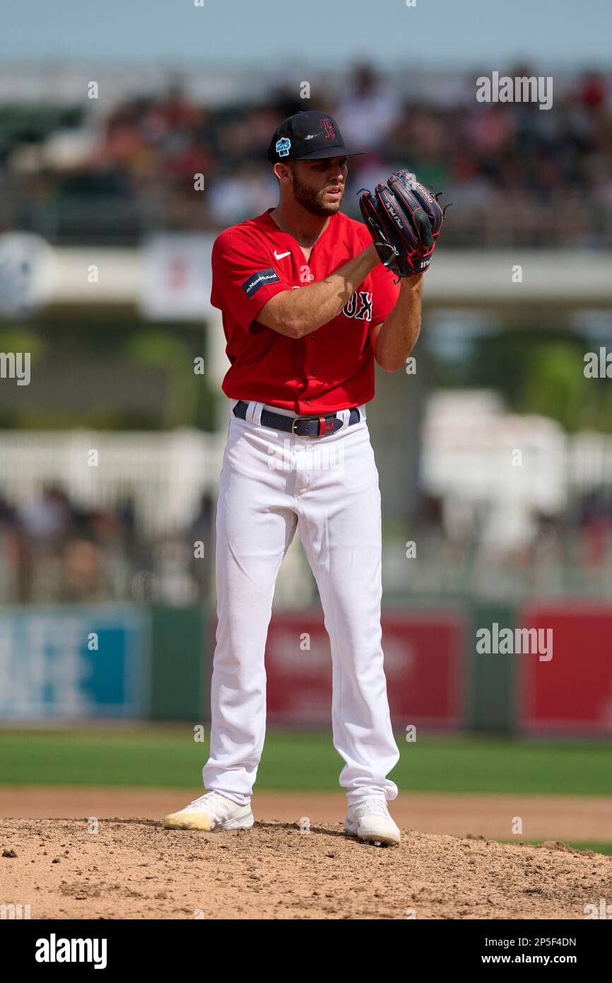 Boston Red Sox pitcher Kutter Crawford (50) during a spring training ...