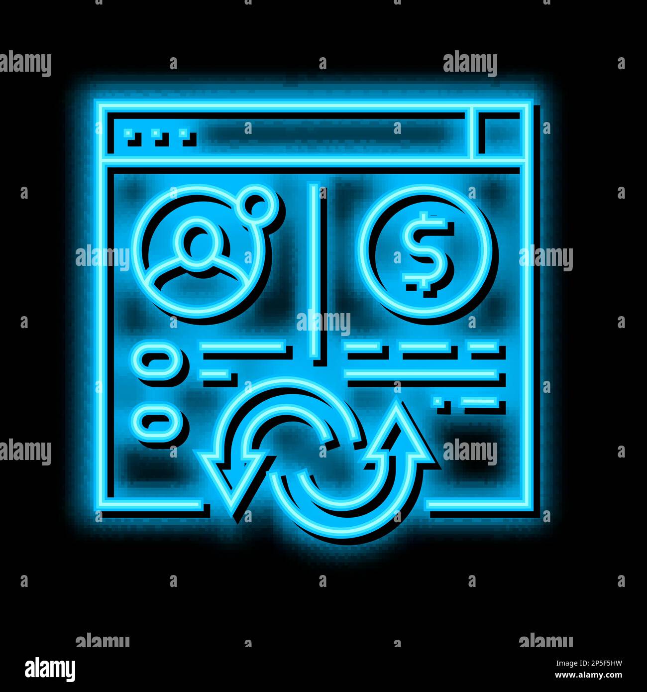 money transaction neon glow icon illustration Stock Vector Image & Art ...