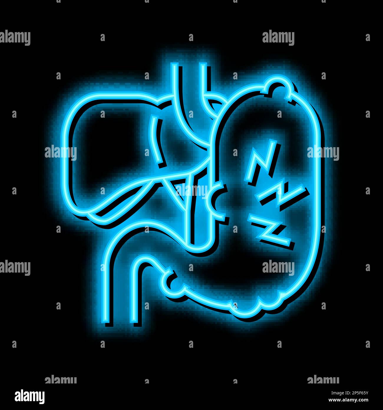 abdominal pain hepatitis neon glow icon illustration Stock Vector Image & Art - Alamy