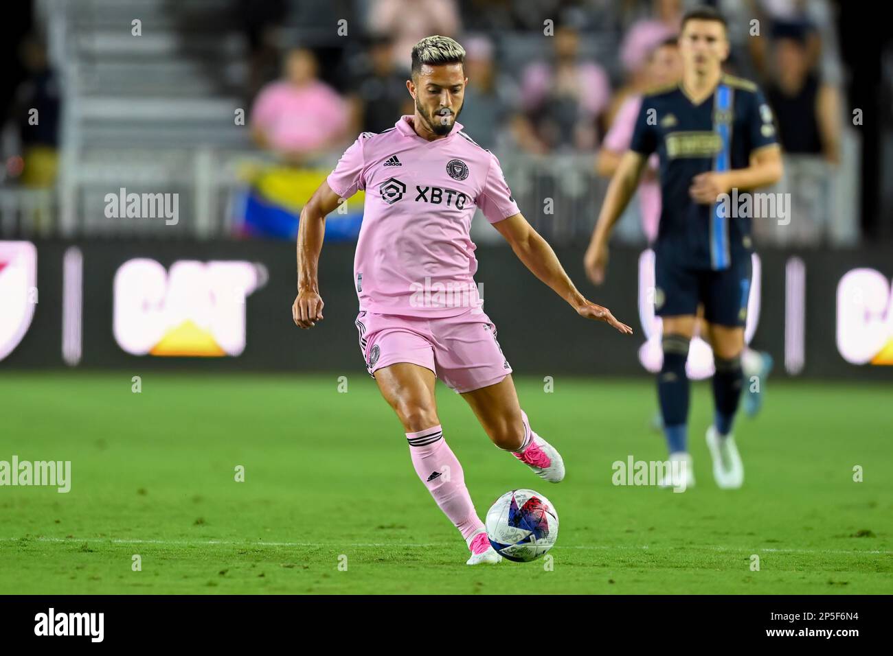 Inter Miami midfielder Jean Mota (7) kicks the ball during an MLS ...
