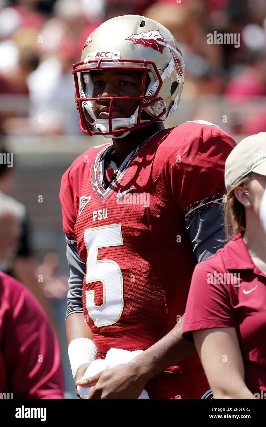 Florida State Quarterback (5) Jameis Winston during the annual Garnet ...