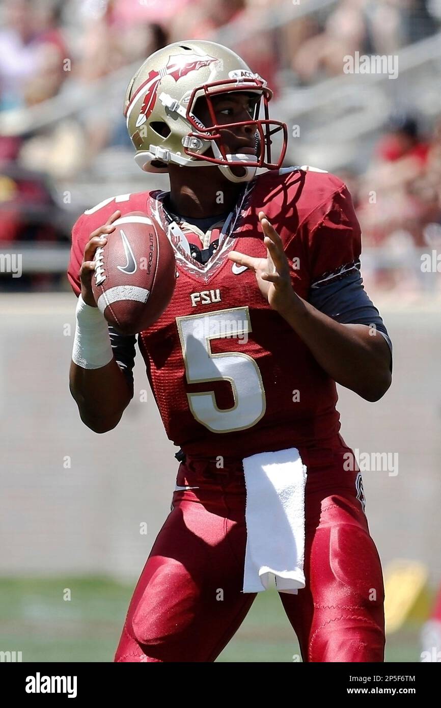 Florida State Quarterback (5) Jameis Winston during the annual Garnet ...