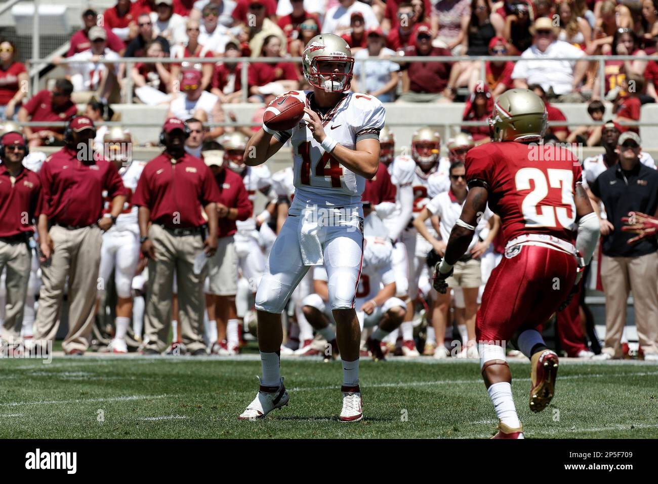 Florida State Quarterback (14) Jacob Coker during the annual Garnet and ...
