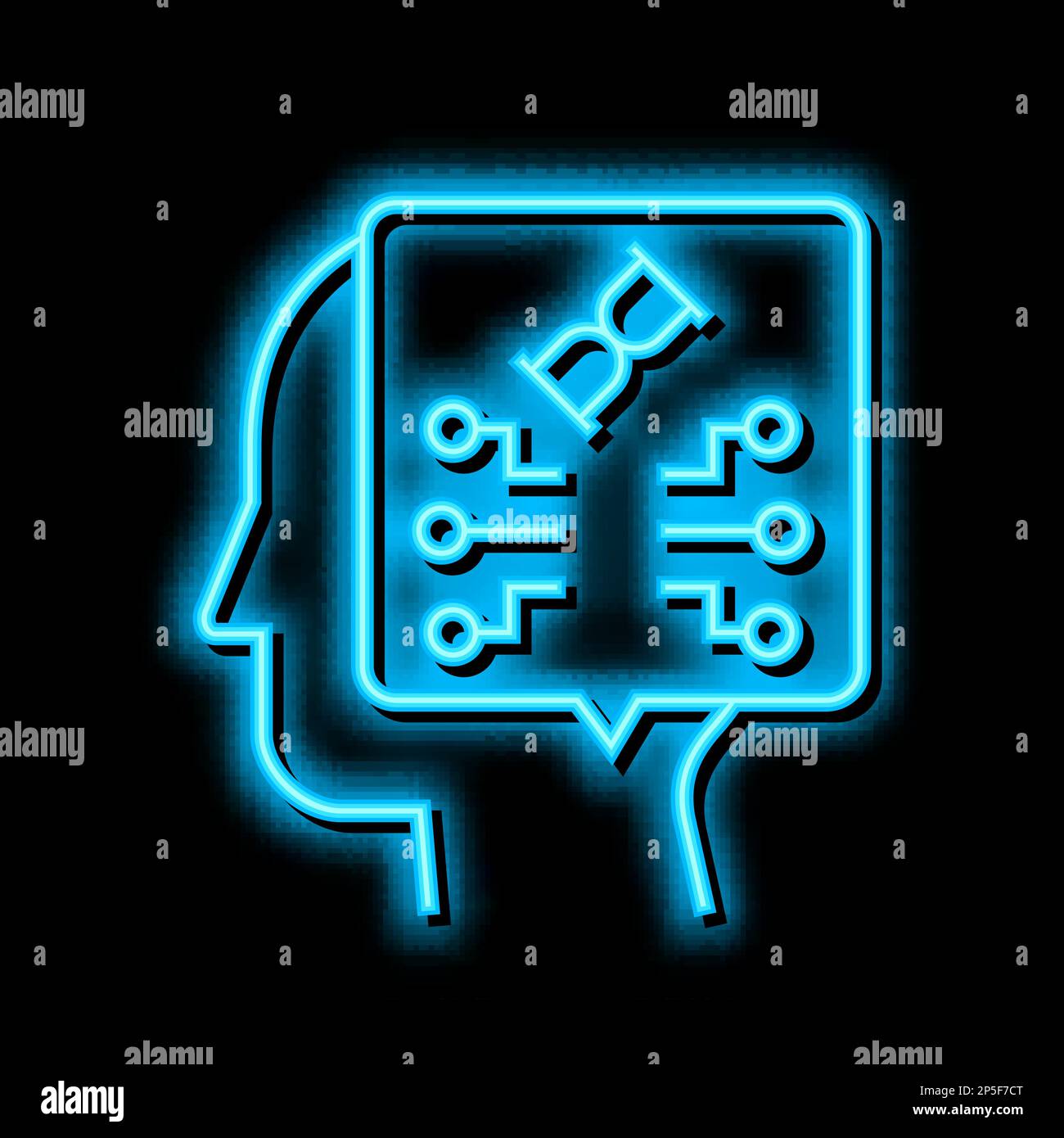 think startup idea neon glow icon illustration Stock Vector Image & Art ...