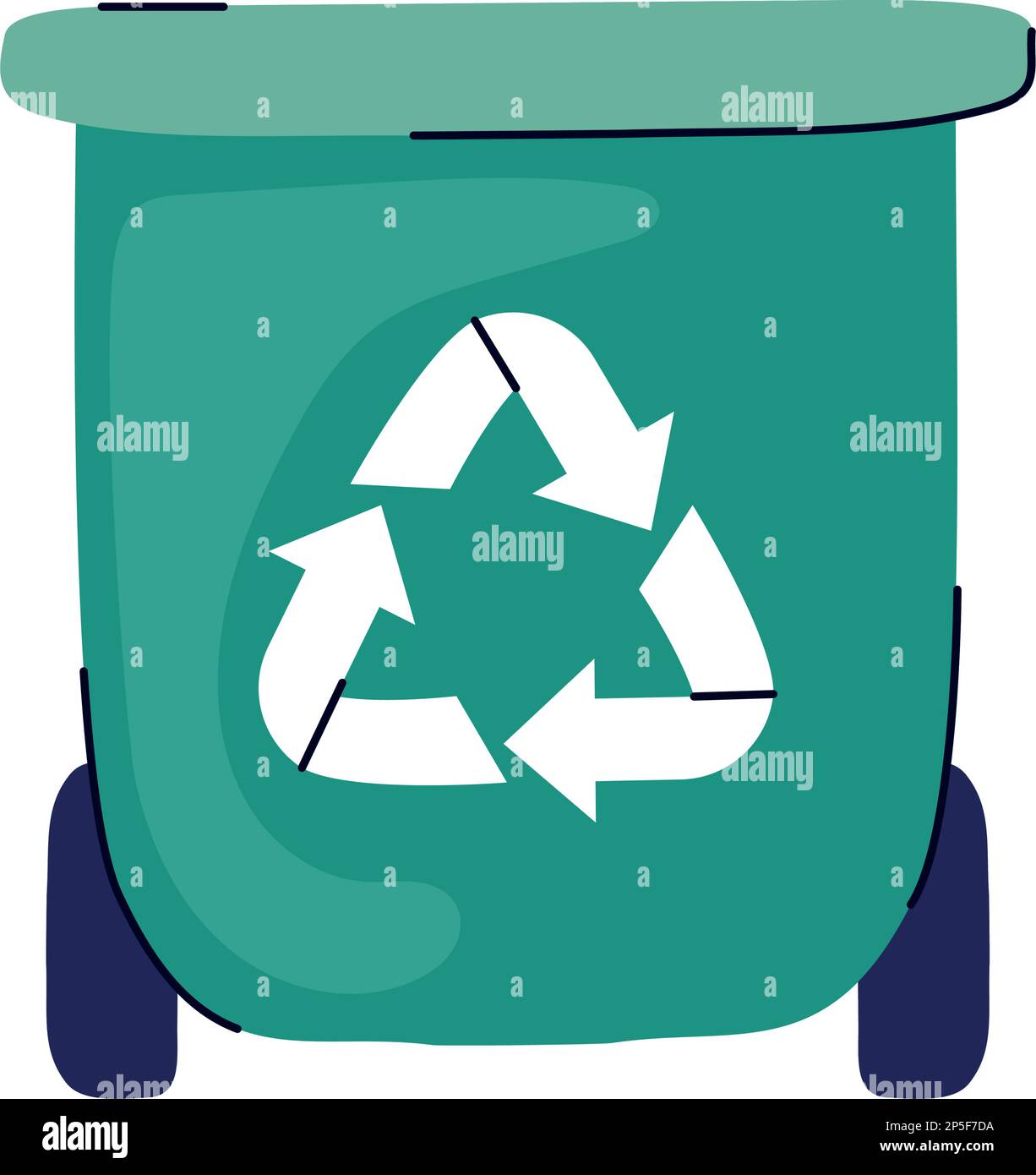 waste bin with recycle arrows Stock Vector Image & Art - Alamy
