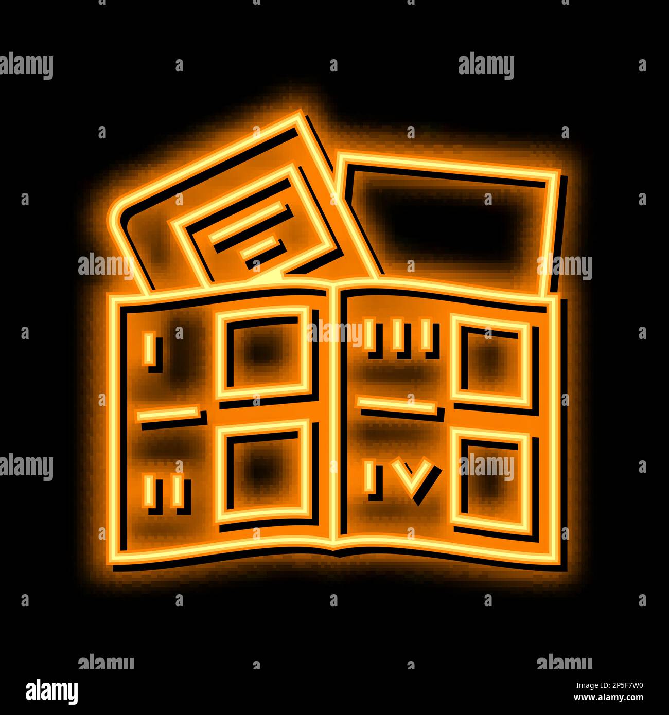 tutorial book neon glow icon illustration Stock Vector Image & Art - Alamy
