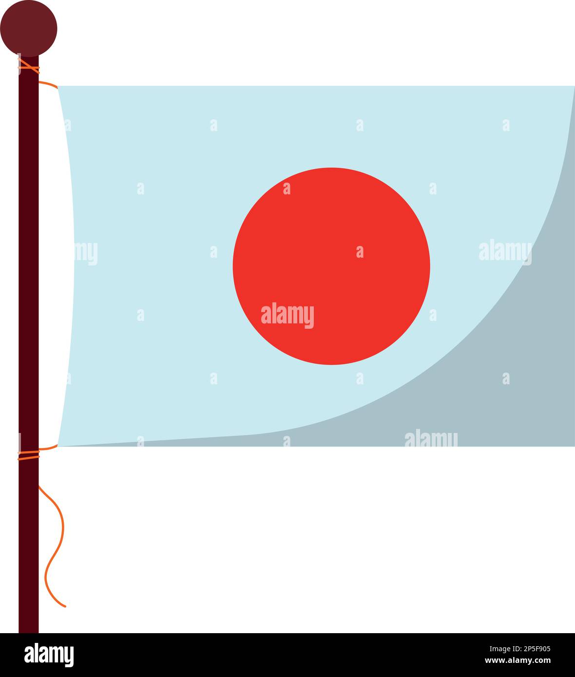 japanese flag in pole Stock Vector Image & Art - Alamy