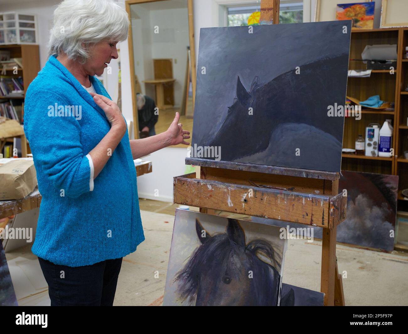 Portland artist Ann Ruttan went on a trail ride in June, 2011 to help ...