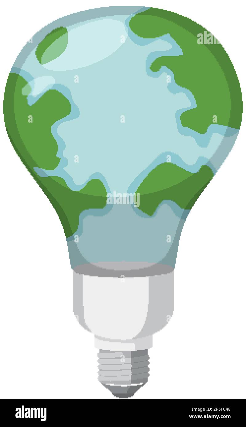 Light bulb with a world globe illustration Stock Vector Image & Art - Alamy