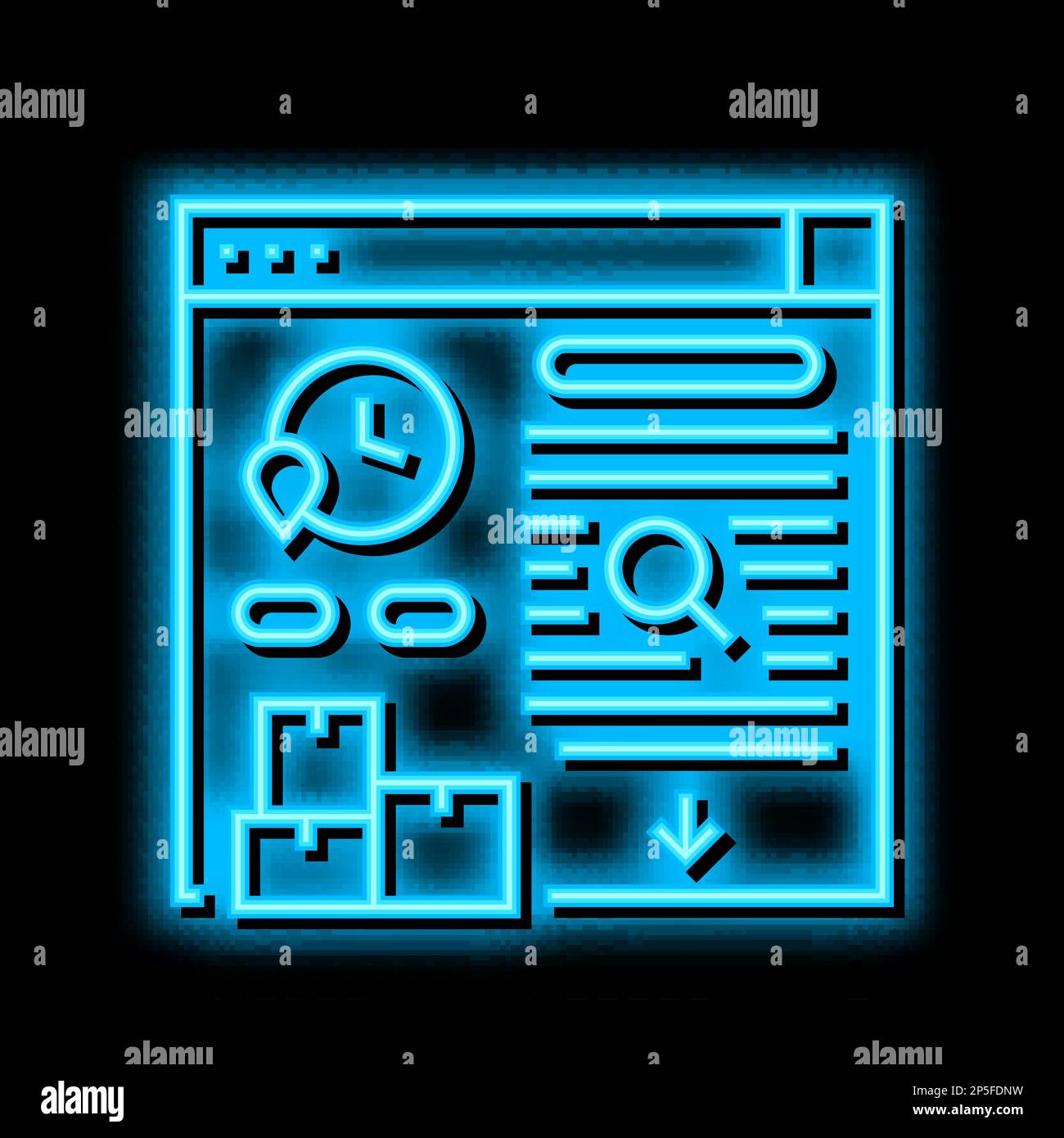 inventory movement history report neon glow icon illustration Stock ...