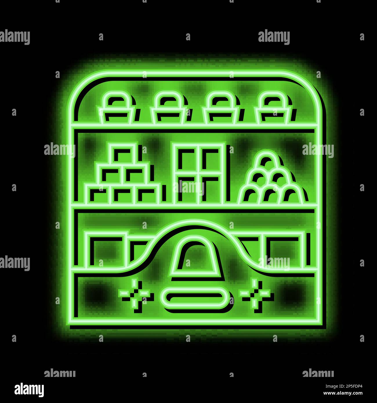 counter candy shop neon glow icon illustration Stock Vector Image & Art ...