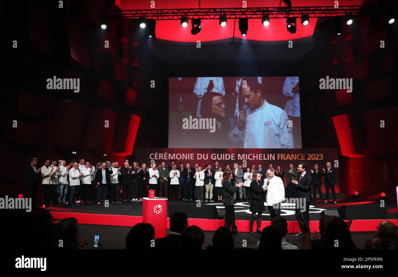 Strasbourg, France. 6th Mar, 2023. French chef Alexandre Couillon (2nd ...