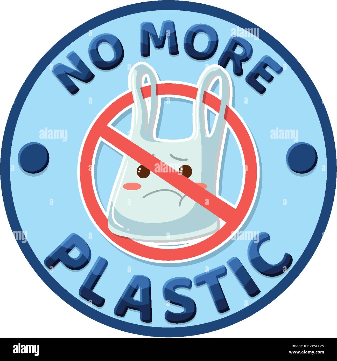 No more plastic logo banner design illustration Stock Vector Image ...