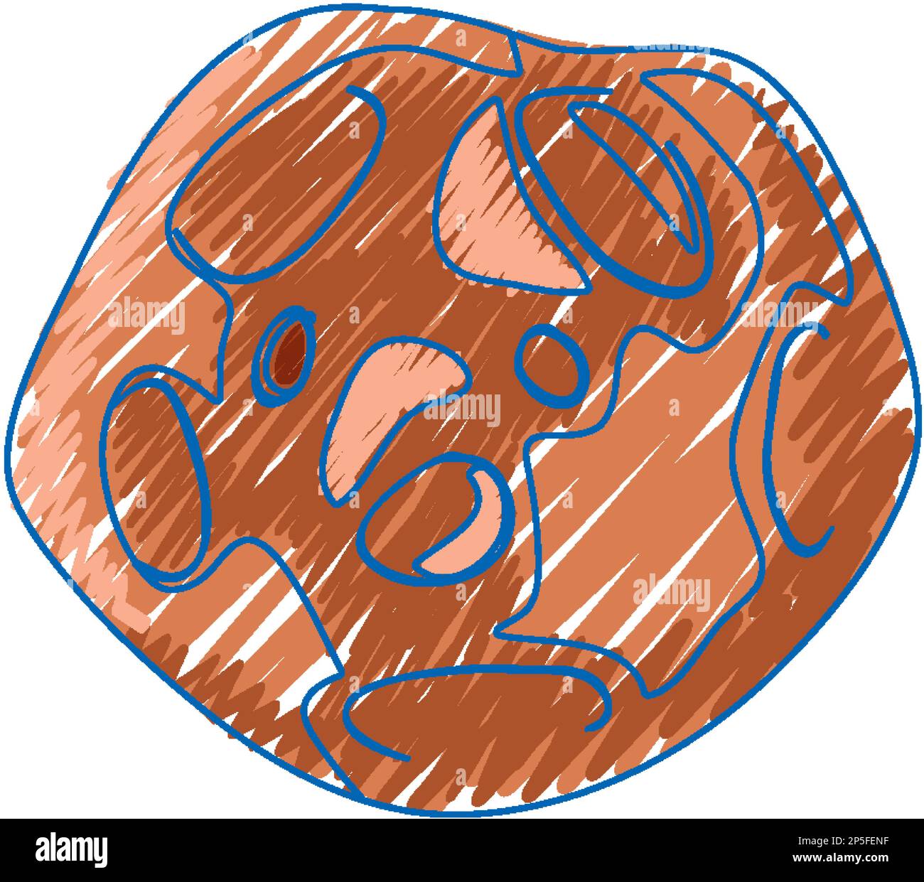 Planet pencil colour child scribble style illustration Stock Vector ...