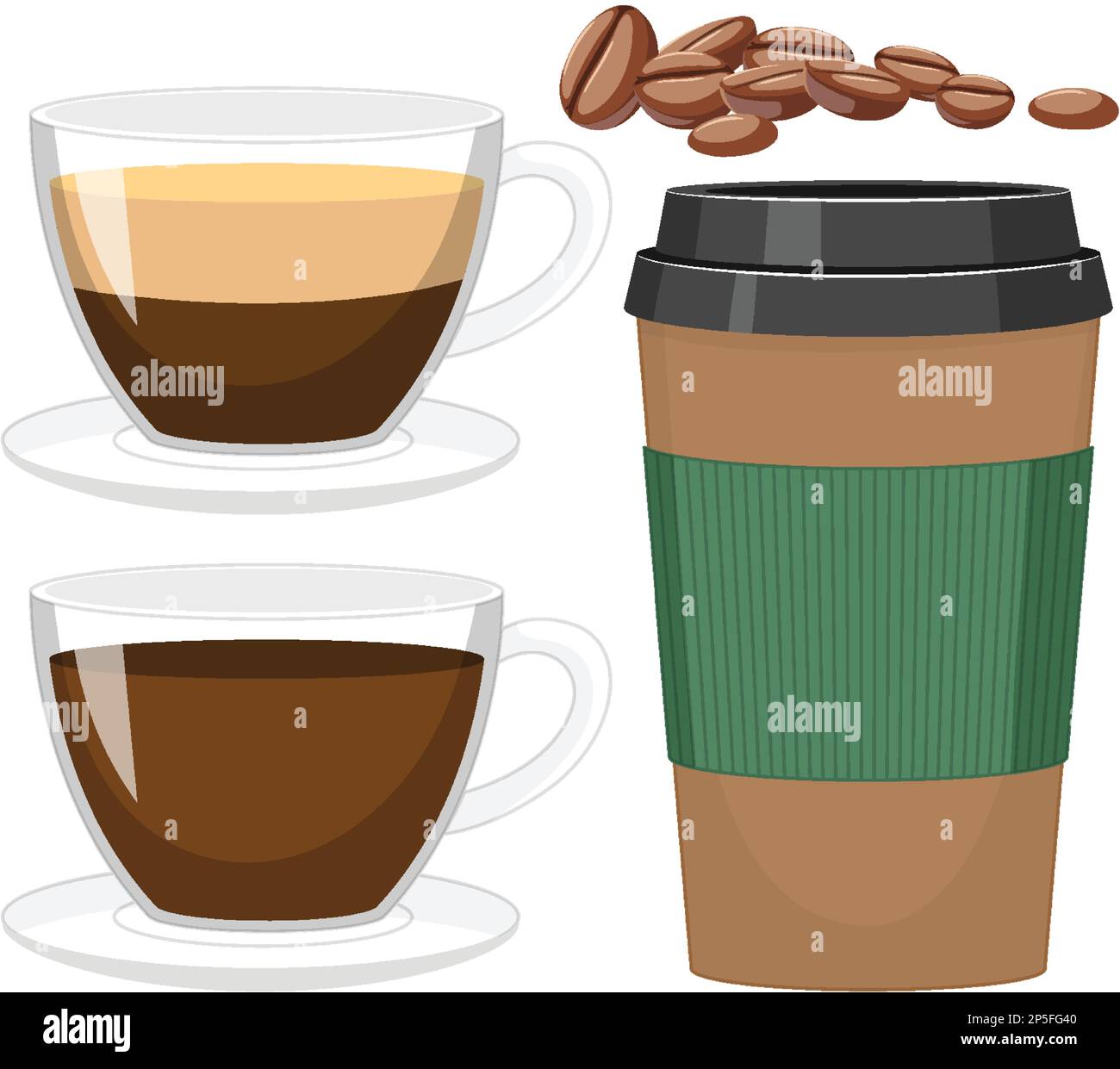 Set of coffee object isolated illustration Stock Vector Image & Art - Alamy