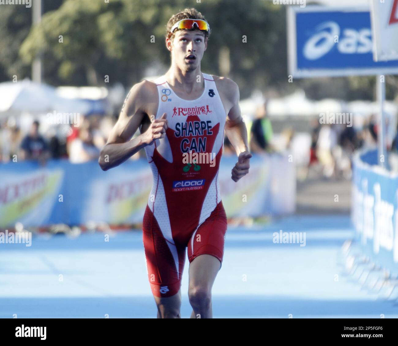 Matt Sharpe, of Canada, at the ITU Omegawave World Triathlon Elite Men ...