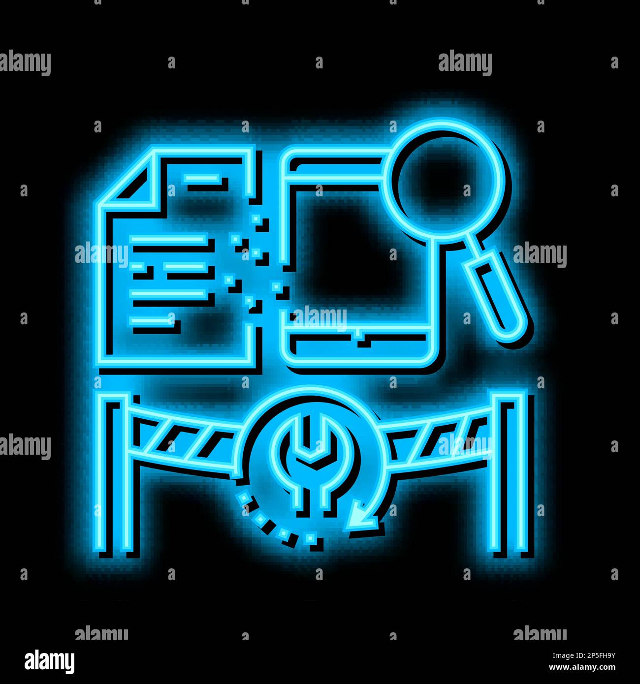 computer forensics services neon glow icon illustration Stock Vector ...