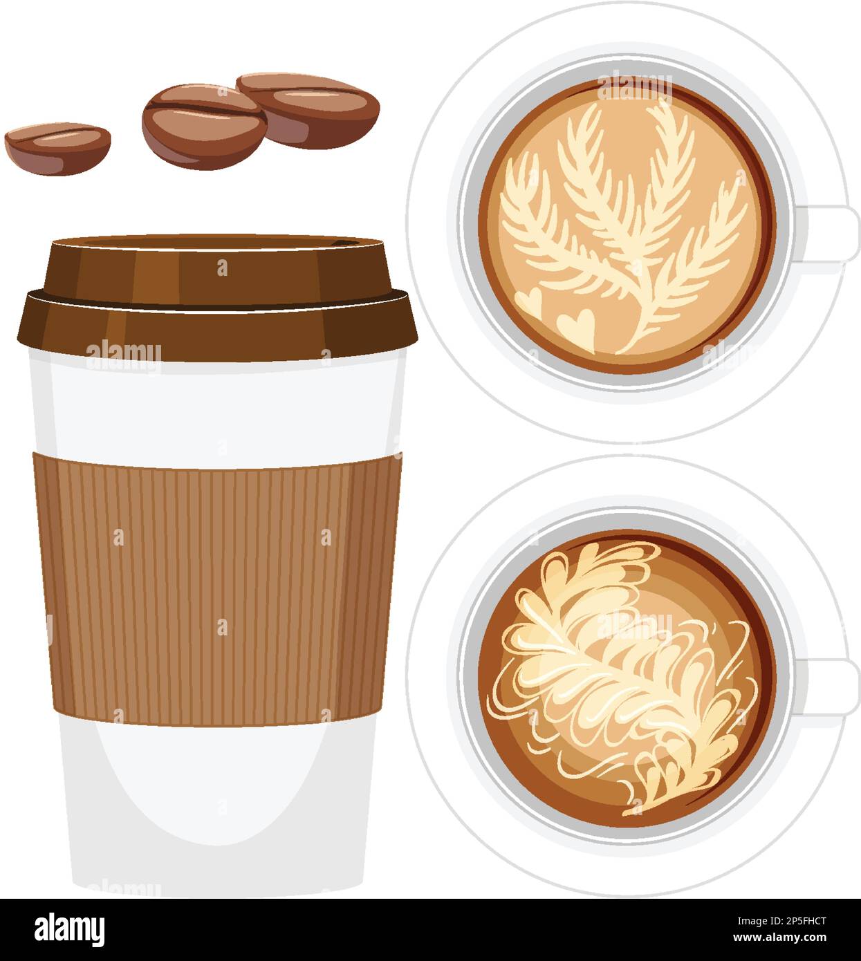Set of coffee object isolated illustration Stock Vector Image & Art - Alamy