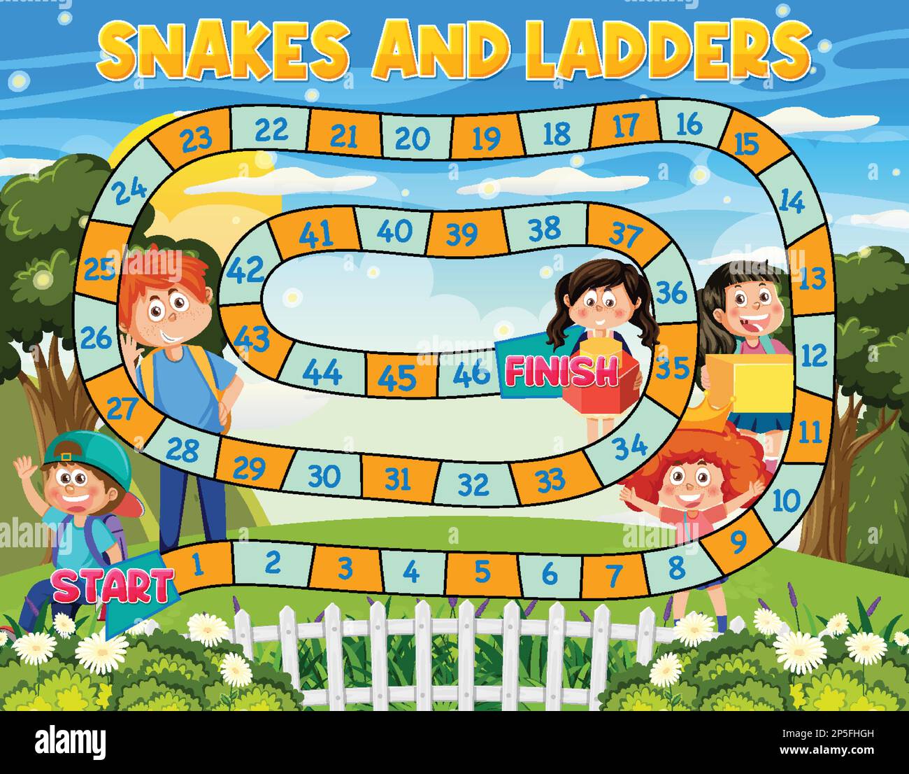 Simple board game for children template illustration Stock Vector Image ...