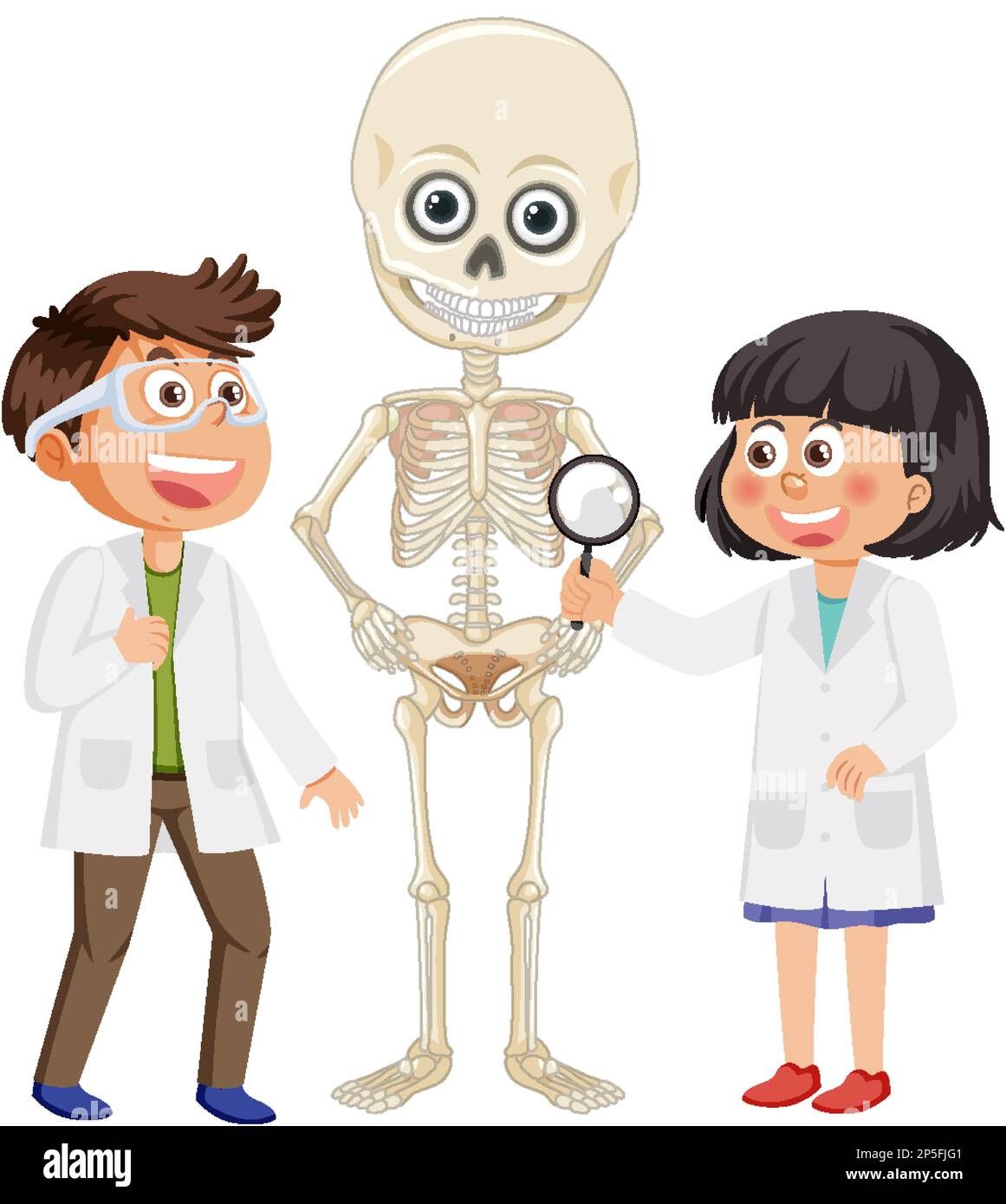Scientist kids doing science experiment illustration Stock Vector Image ...