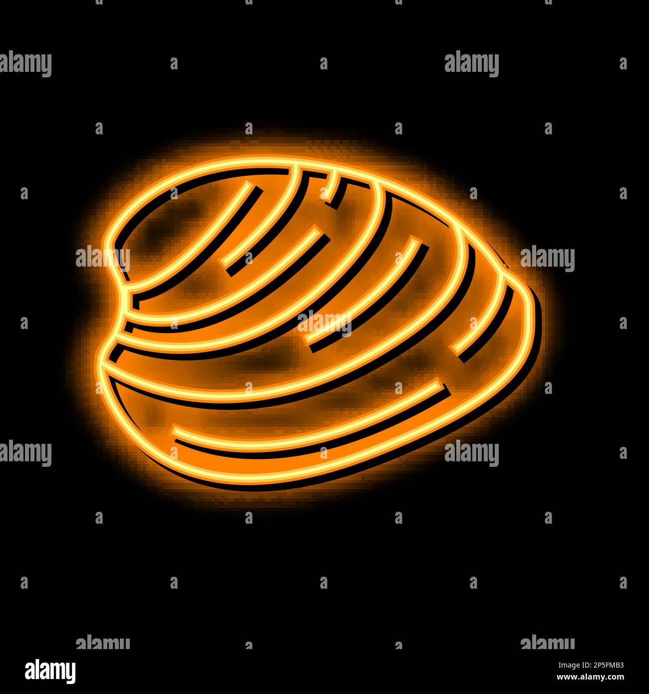 ocean quahog clam neon glow icon illustration Stock Vector Image & Art ...