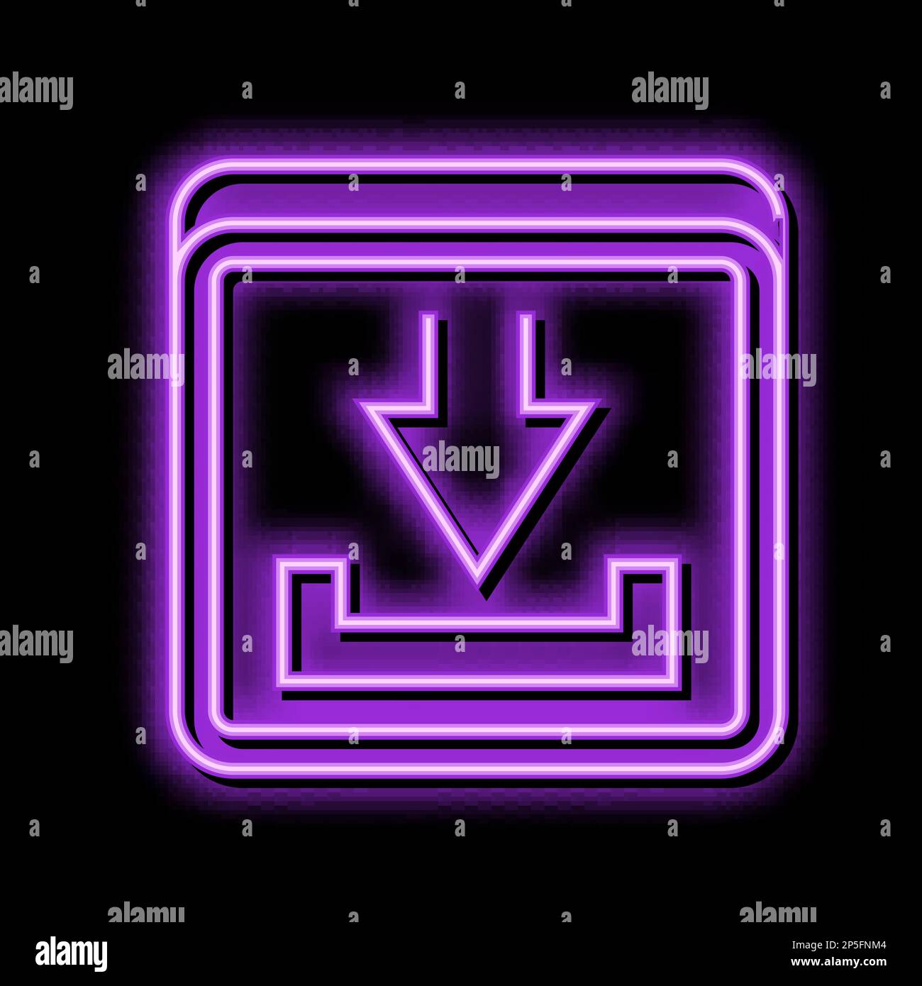 download arrow neon glow icon illustration Stock Vector Image & Art - Alamy