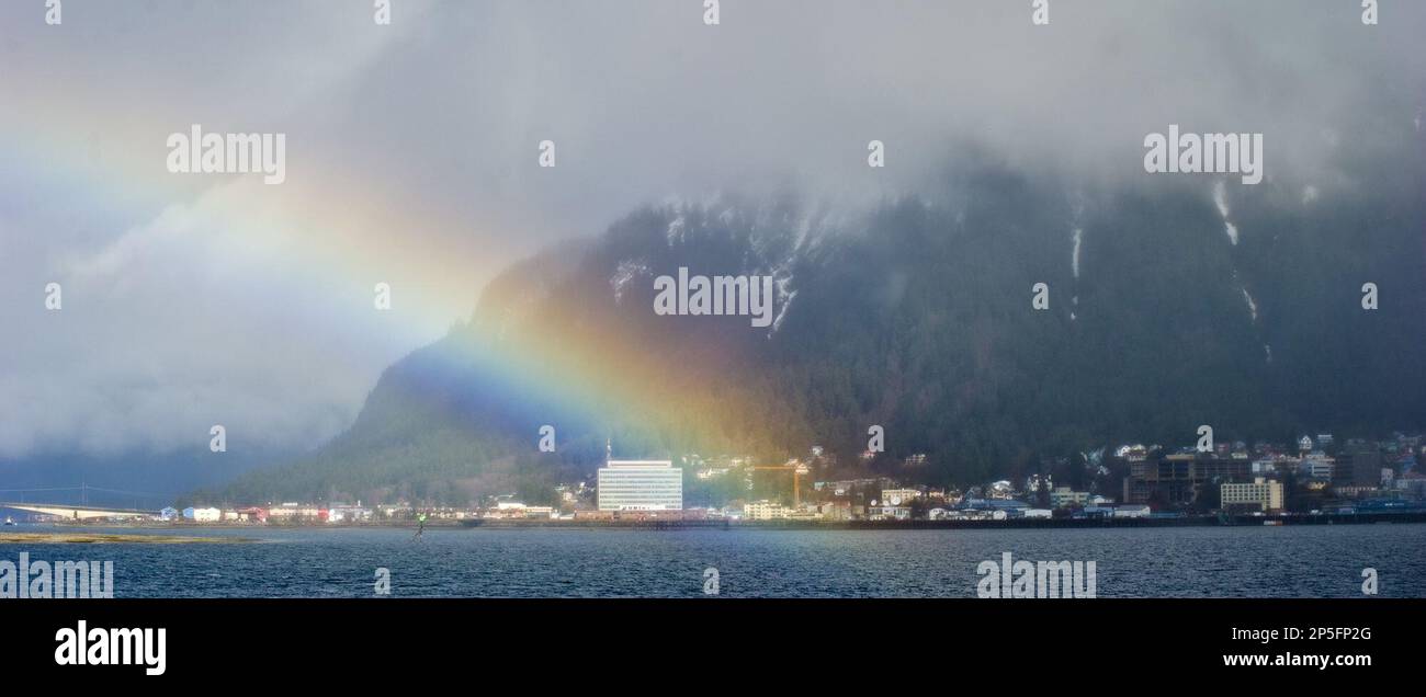 In this Wednesday, April 17, 2013 photo, a rainbow appears over ...
