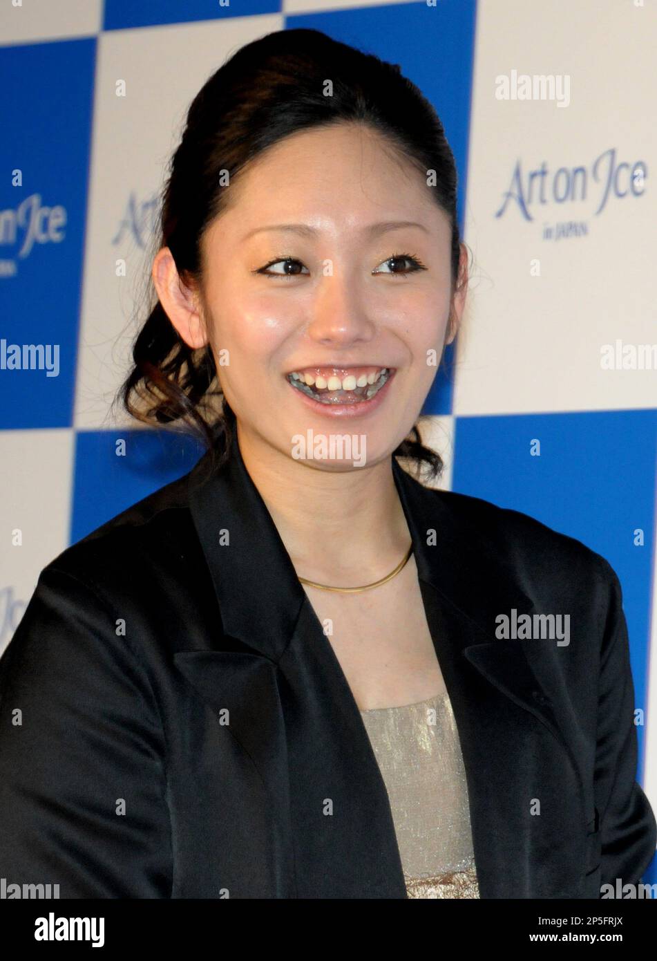 Japanes former world champion Miki Ando attends a news conferece that ...