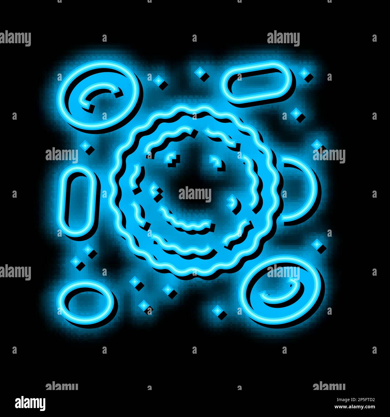 white blood cells neon glow icon illustration Stock Vector Image & Art ...