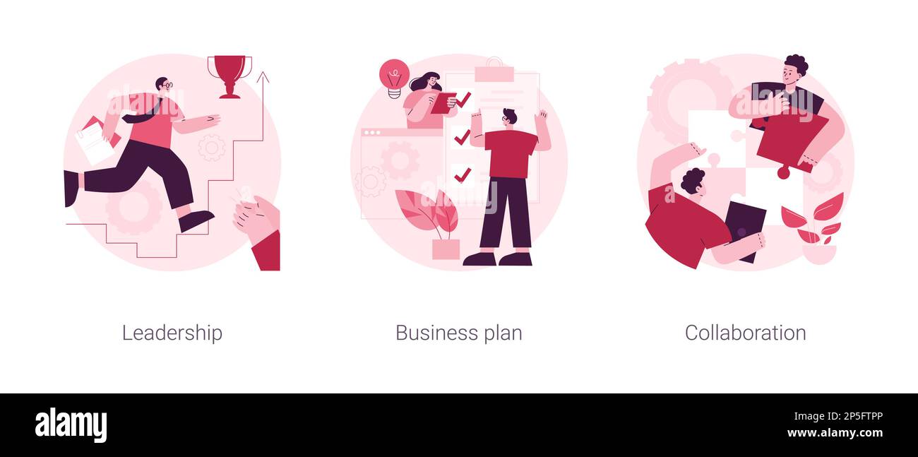 Startup development abstract concept vector illustration set ...