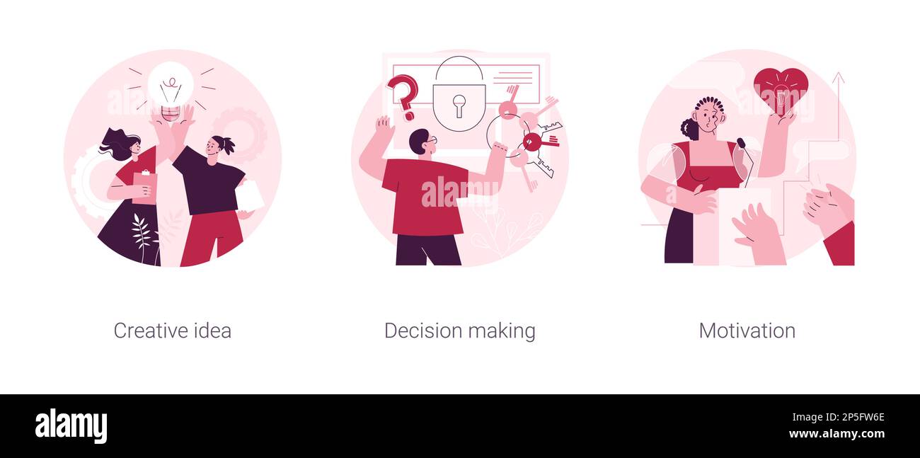 Problem solving skills abstract concept vector illustration set ...