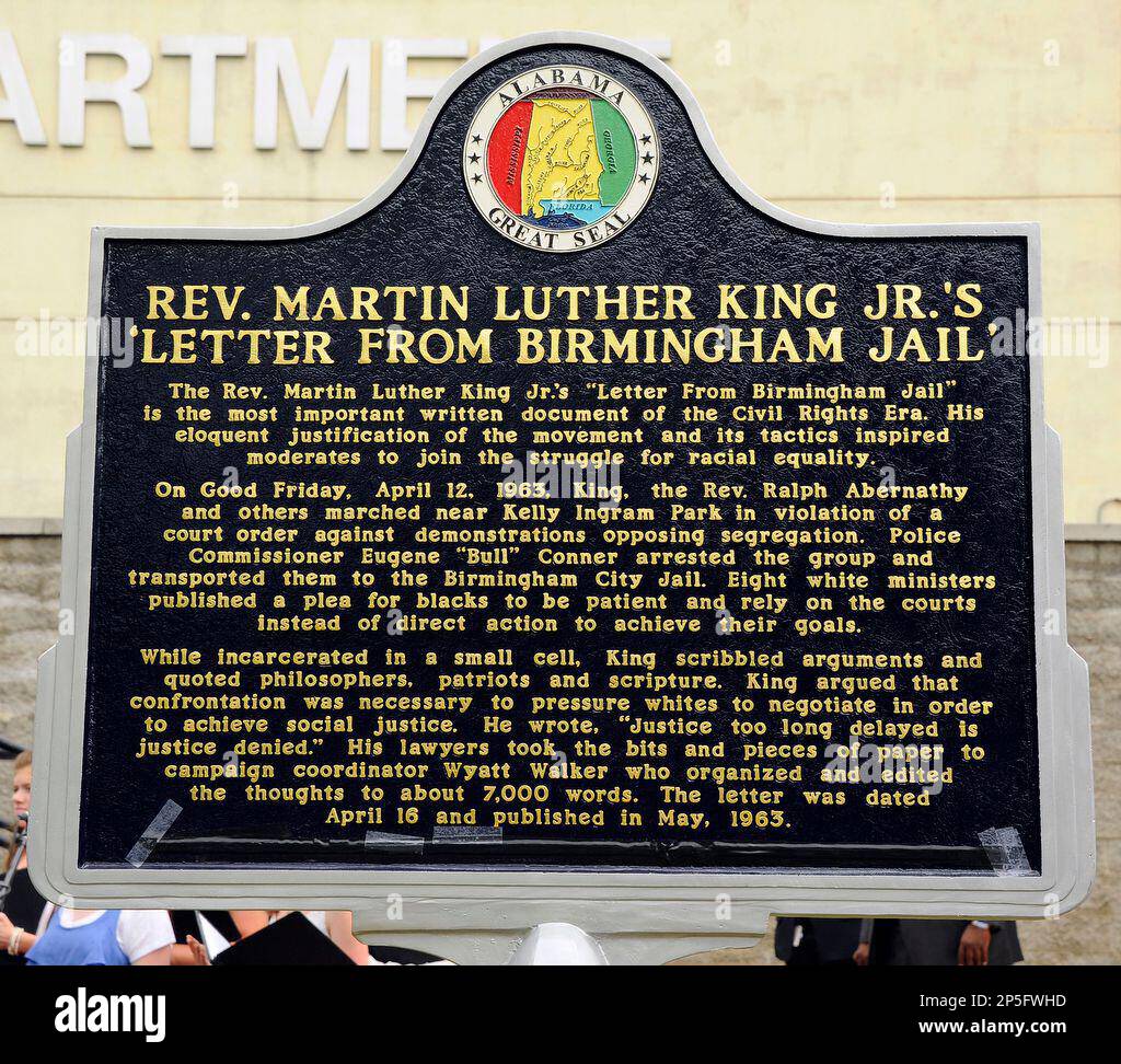 BIRMINGHAM, Alabama-- An historical marker commemorating Dr. Martin ...