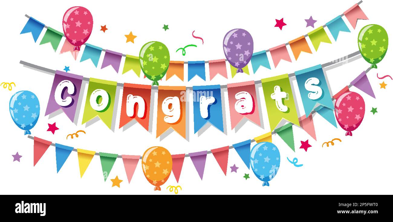 Congratulations text graphics for celebrating special occasions illustration Stock Vector Image ...