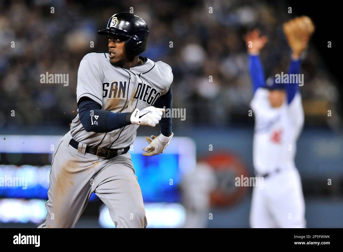 April 15, 2013 Los Angeles, CA.San Diego Padres center fielder Cameron ...