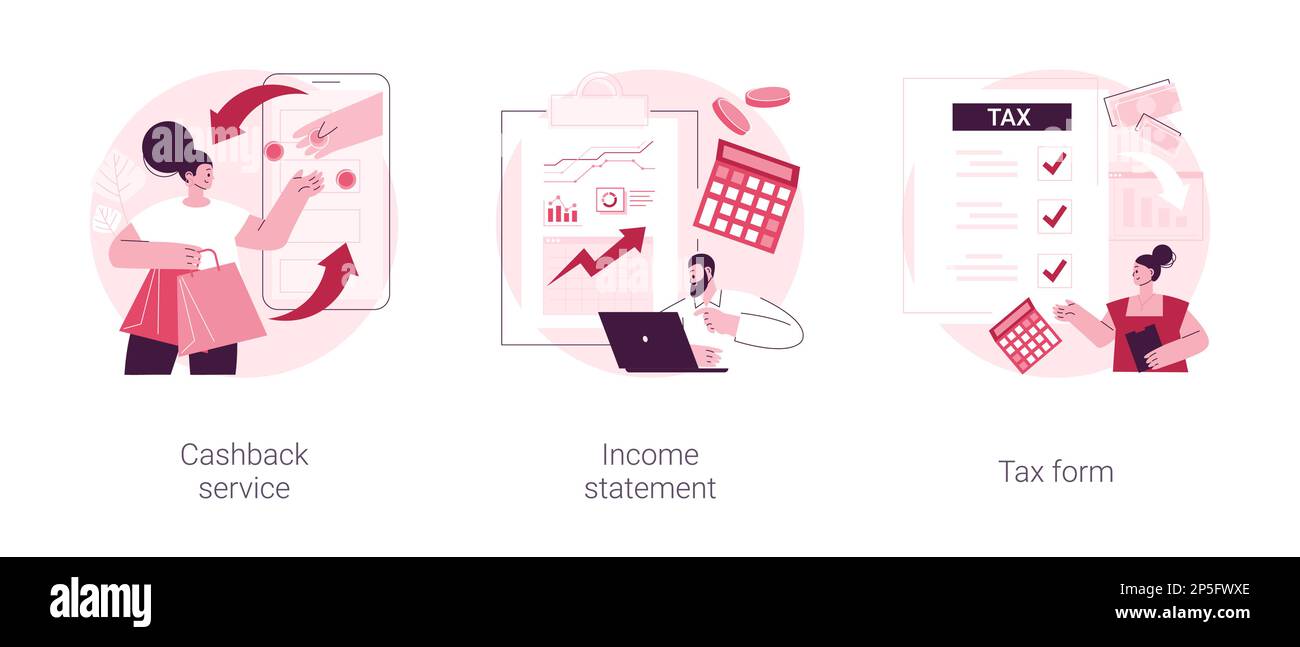 Financial balance documents abstract concept vector illustration set ...