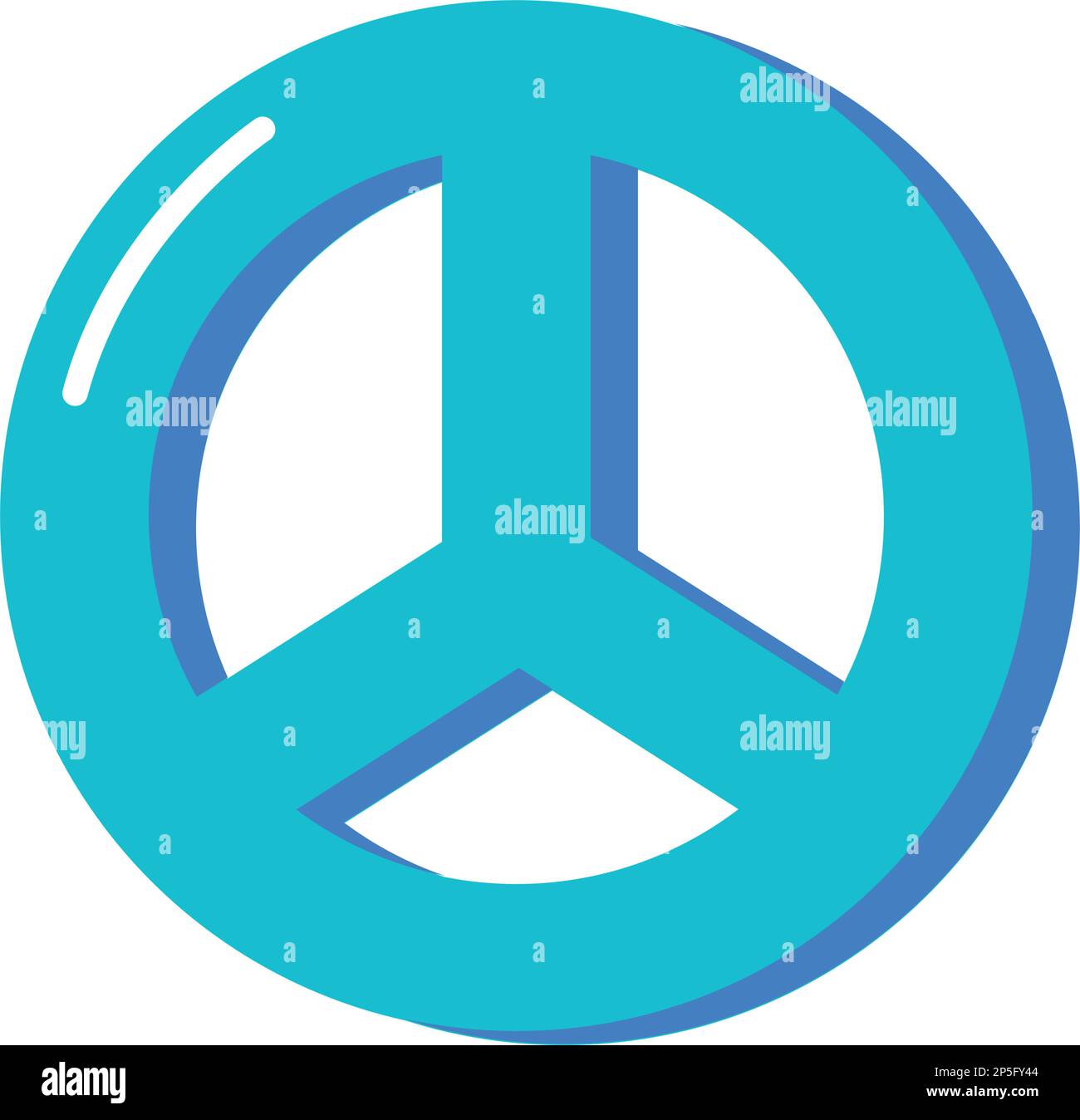 blue peace symbol retro style Stock Vector Image & Art - Alamy