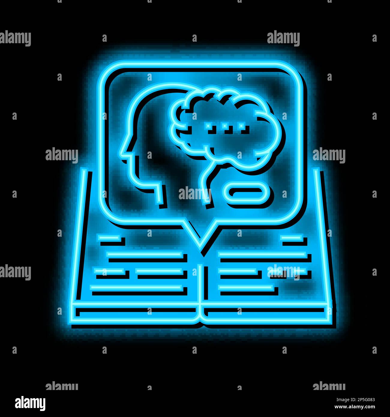 intellectual history neon glow icon illustration Stock Vector Image ...