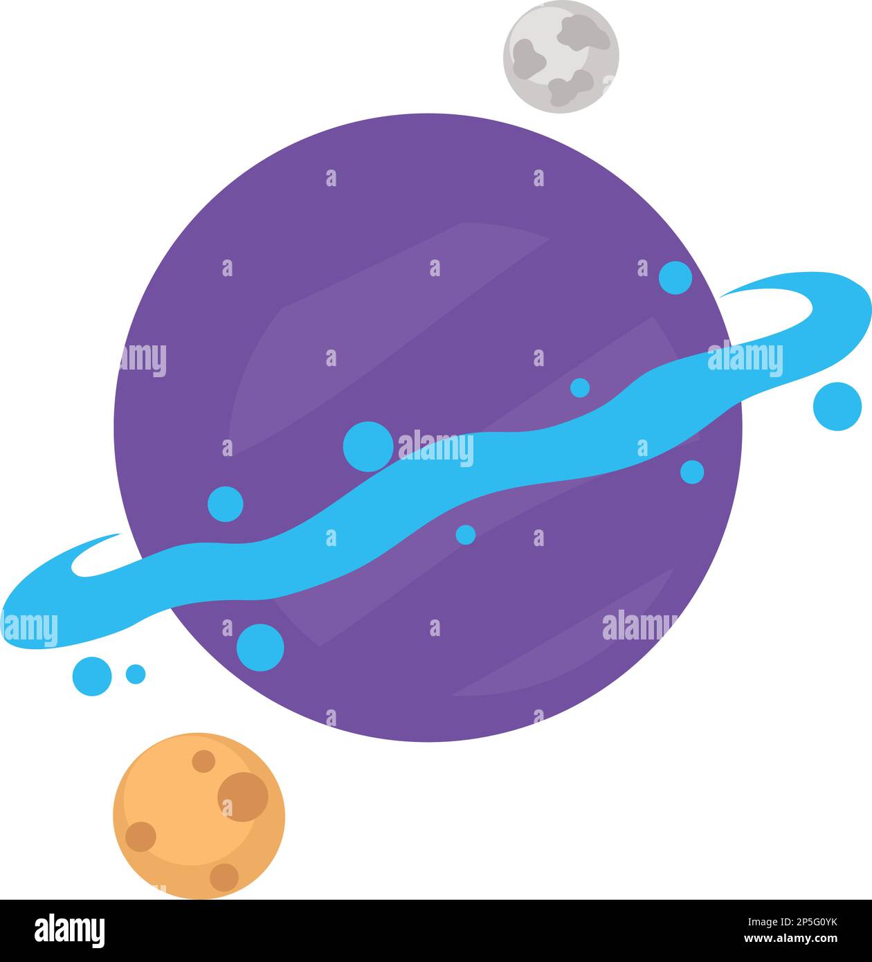 purple planet and moon Stock Vector Image & Art - Alamy