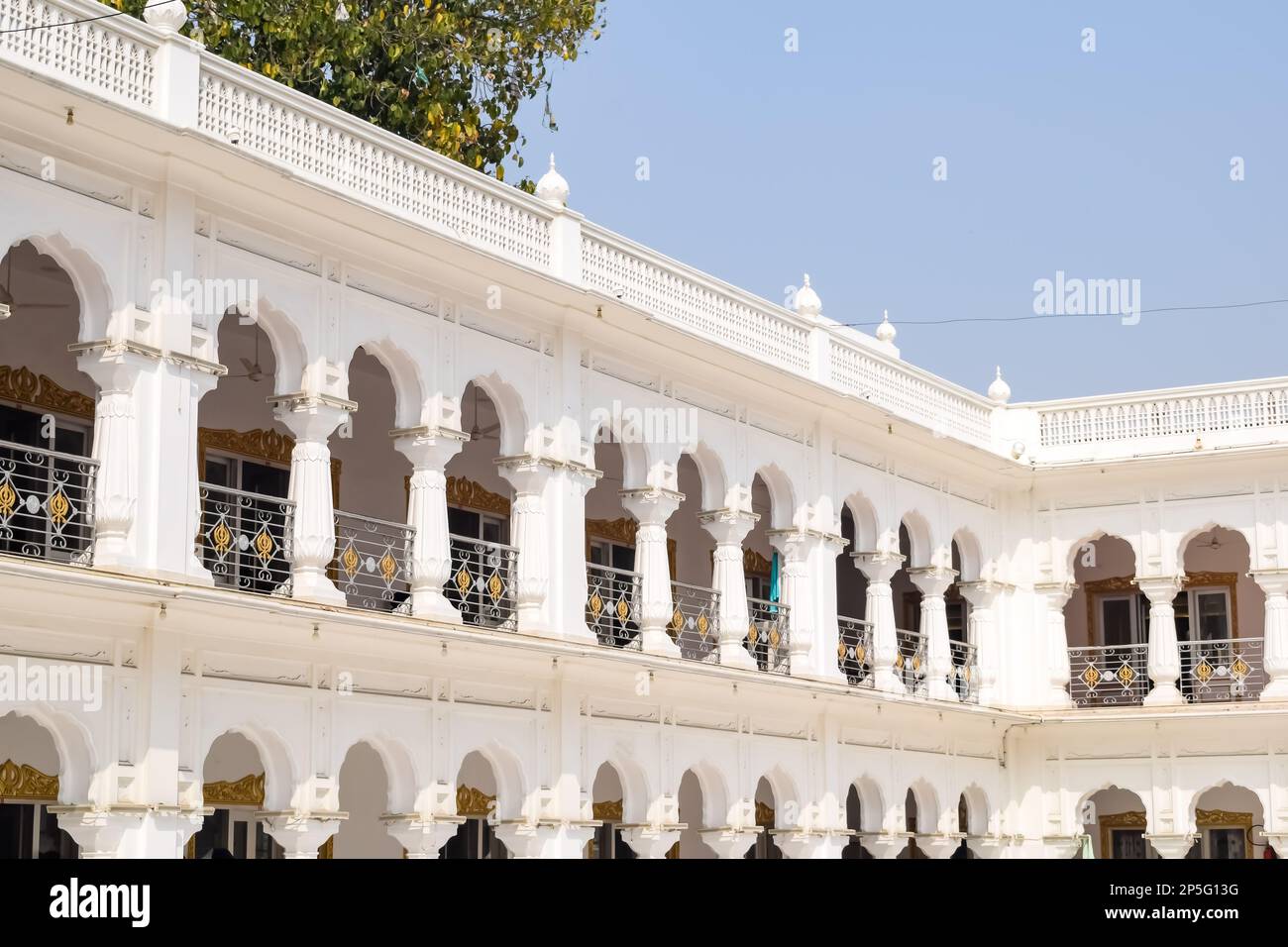 View of details of architecture inside Golden Temple (Harmandir Sahib ...