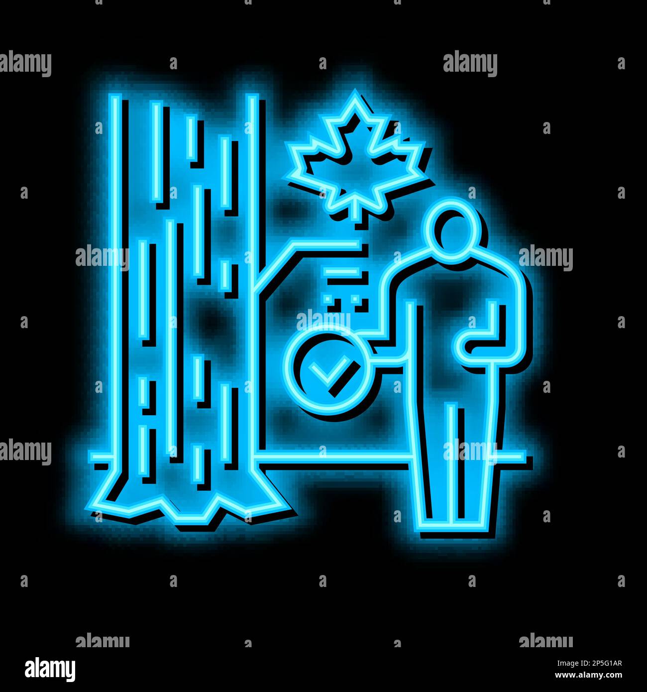 site and tree selection neon glow icon illustration Stock Vector Image ...